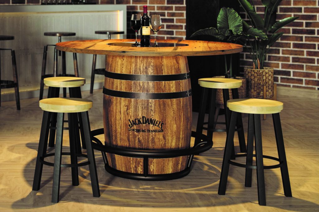 JD Whisky Barrel Table - Amish Originals Furniture Company