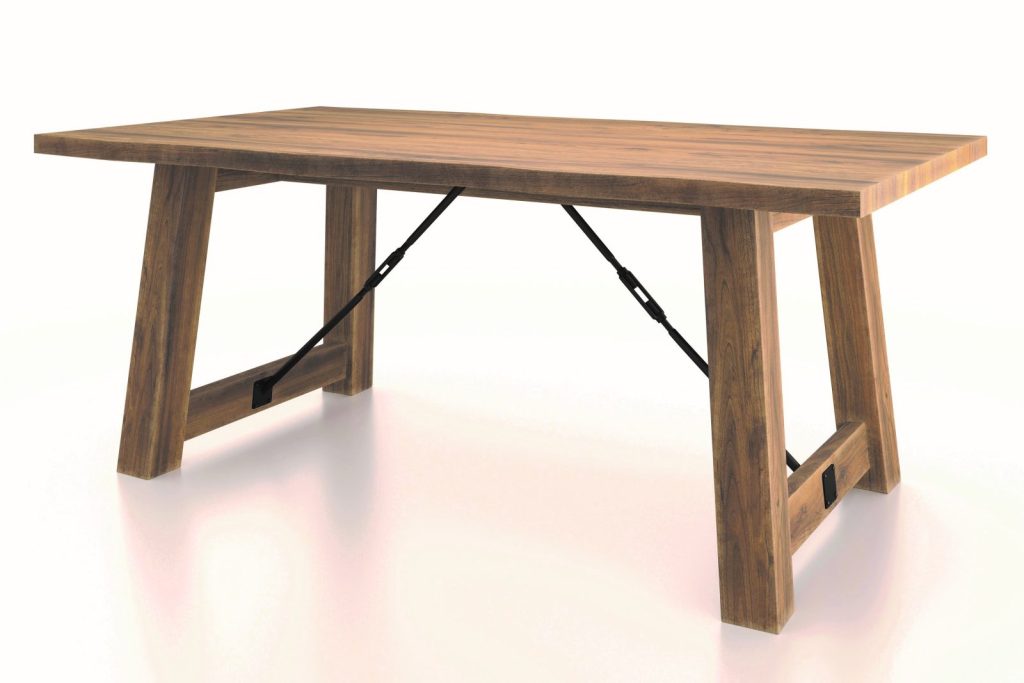 Live Edge Tube Base Table - Amish Originals Furniture Company