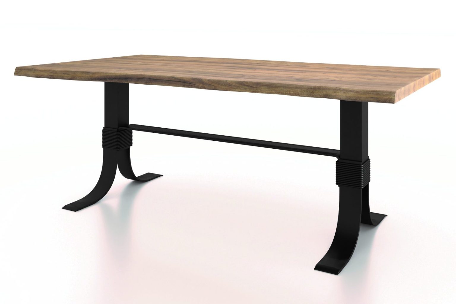 Live Edge Tube Base Table - Amish Originals Furniture Company