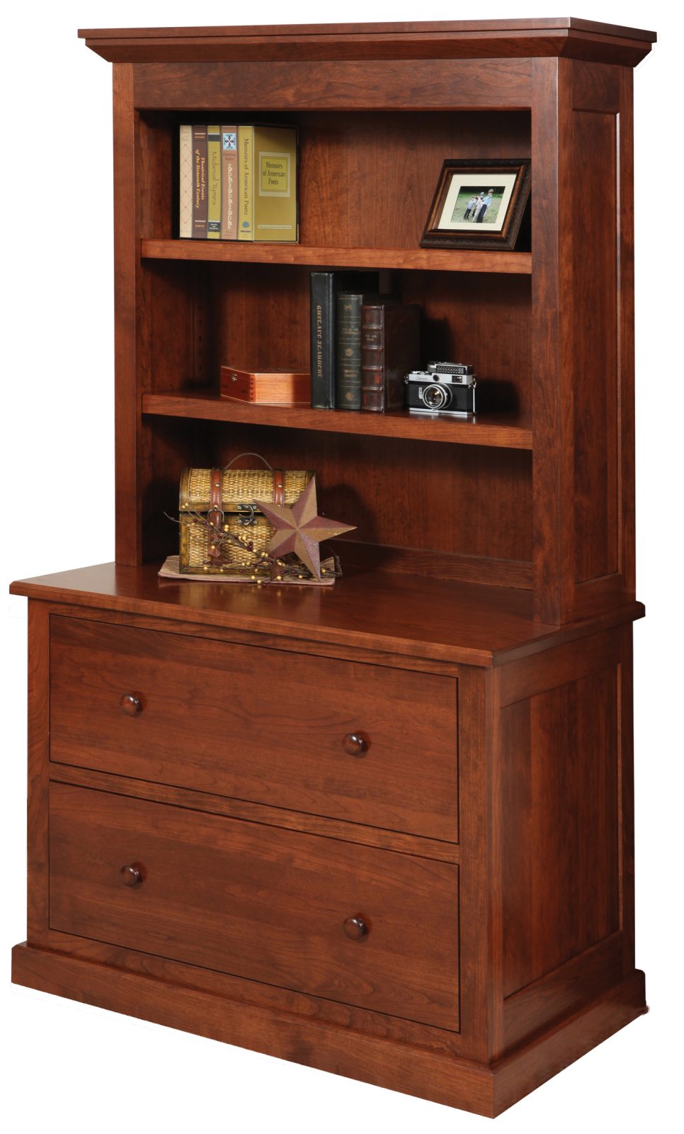 Homestead Lateral File Bookcase - Amish Originals Furniture Company