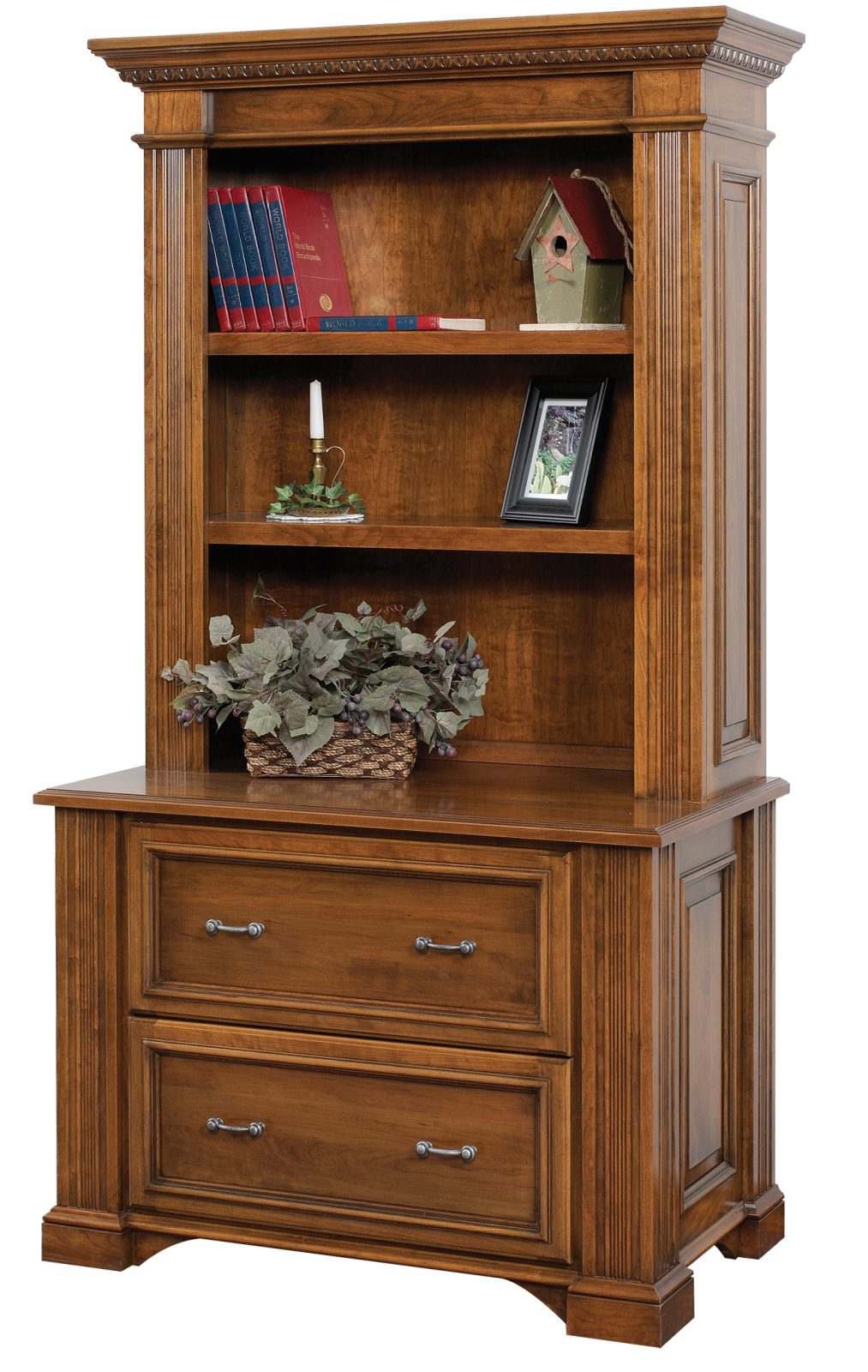 Lincoln Lateral File Bookcase - Amish Originals Furniture Company
