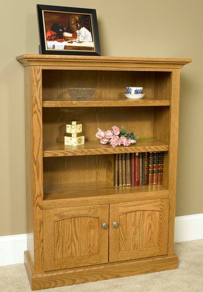 Country Lane Bookcase With Bottom Doors - Amish Originals Furniture Company