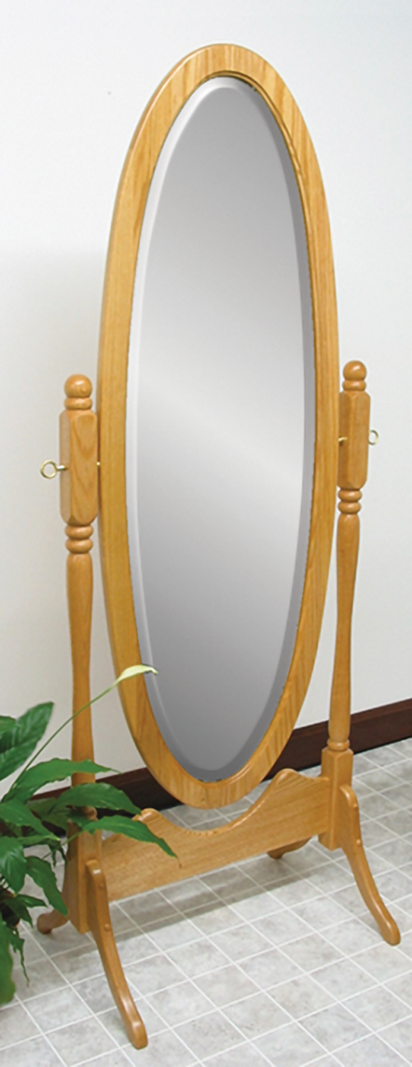 Antique Oval Cheval Mirror - Amish Originals Furniture Company